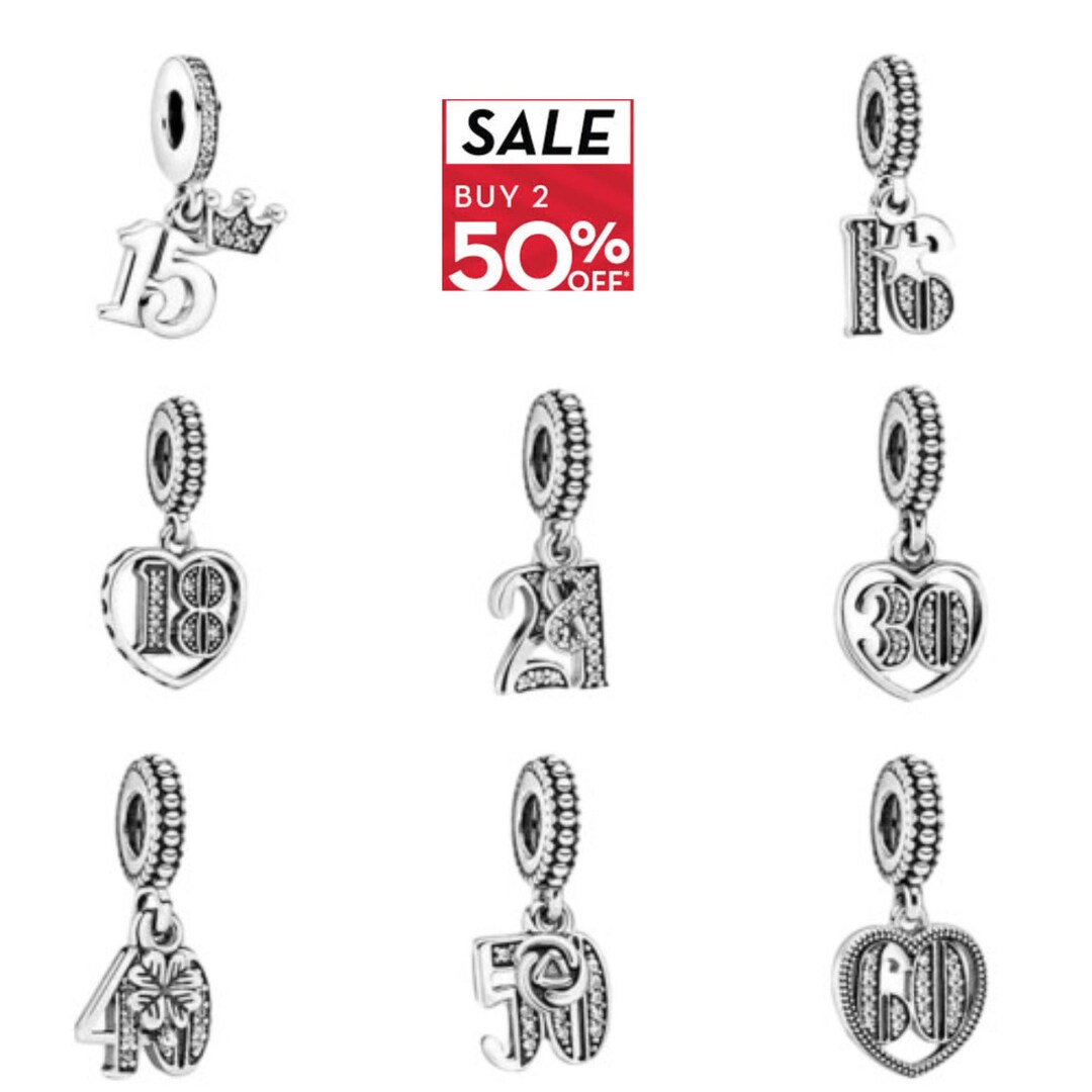 S925 Sterling Silver 16th,18th,21st,30th,40th,50th,60th Birthday ...