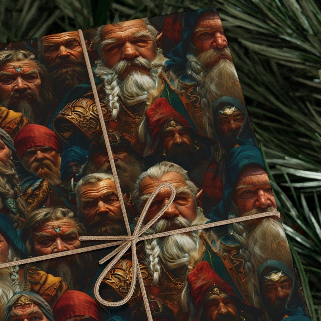 Dwarf Wrapping Paper Dwarves Wrap for Dungeons & Dragons Players and ...