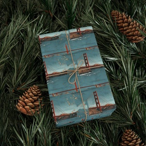 Golden Gate Bridge Wrapping Paper Seasonal Nostalgia Gift Paper for ...
