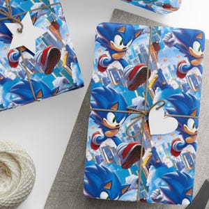 Sonic the Hedgehog Wrapping Paper Video Game Gift Wrapping Paper for ...