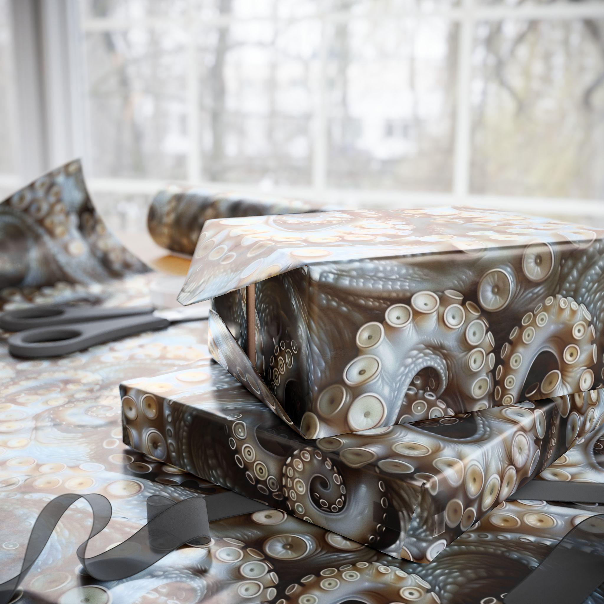 Tentacle Gift Wrapping Paper Octopus Gift Wrap With White Tenticle ...