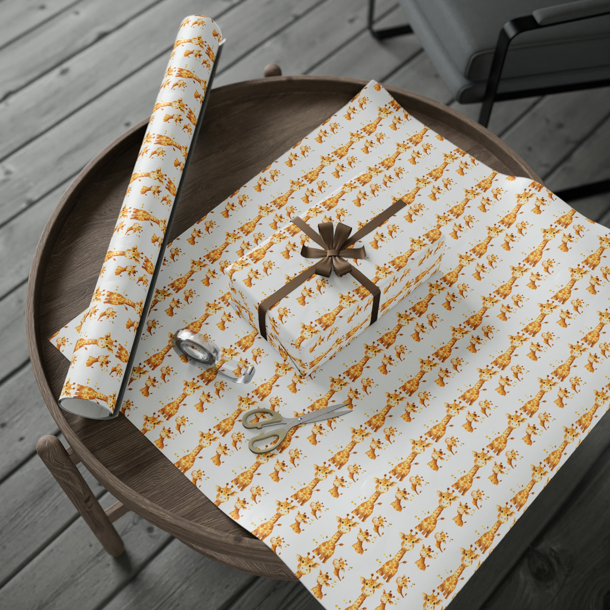 Adorable Baby Giraffe Wrapping Paper Baby Shower Gift Wrap Perfect for ...