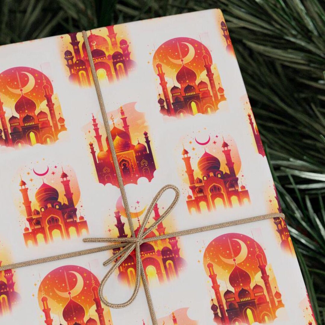 Muslim Holiday Wrapping Paper - Eid Wrapping Paper - Ramadan Gift Wrap ...