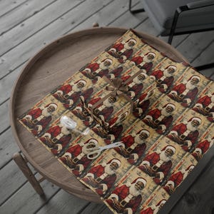 Black Santa Gift Wrap African American Christmas Wrapping Paper Trendy ...