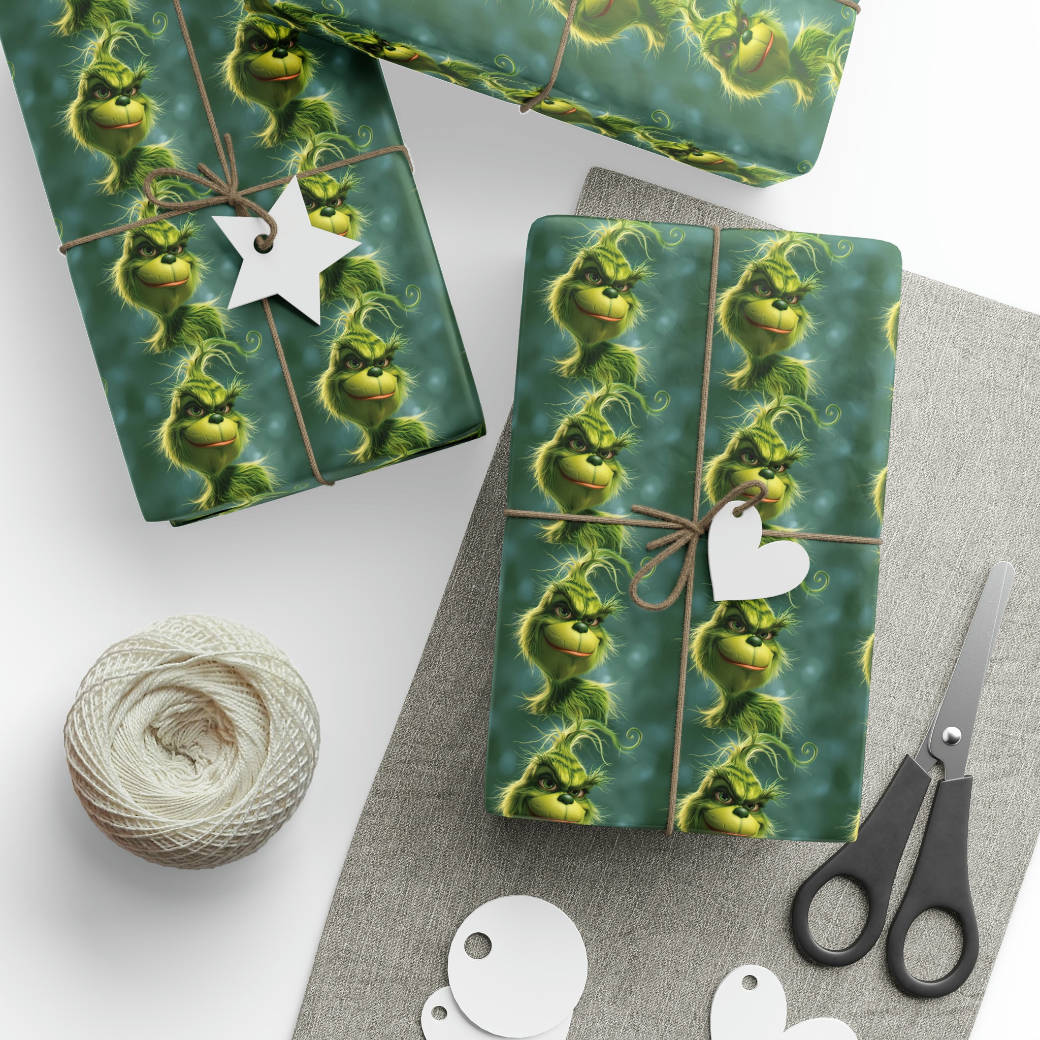 Christmas Gift Wrapping Paper Grinch Who Stole Christmas Gift Wrap ...