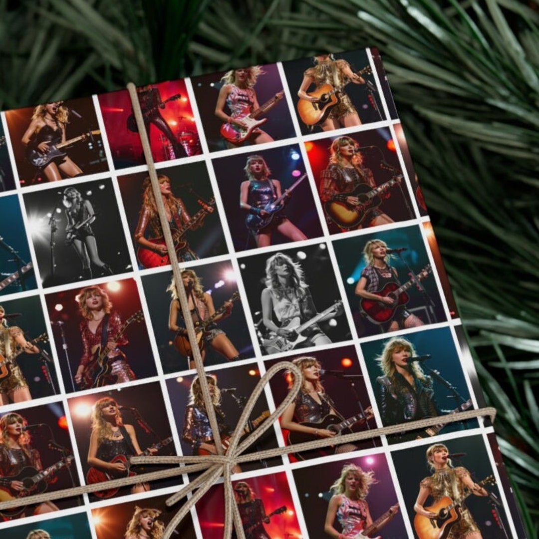 Taylor Swift Gif Wrapping Paper Swift-themed, Musical Design Gift Wrap ...
