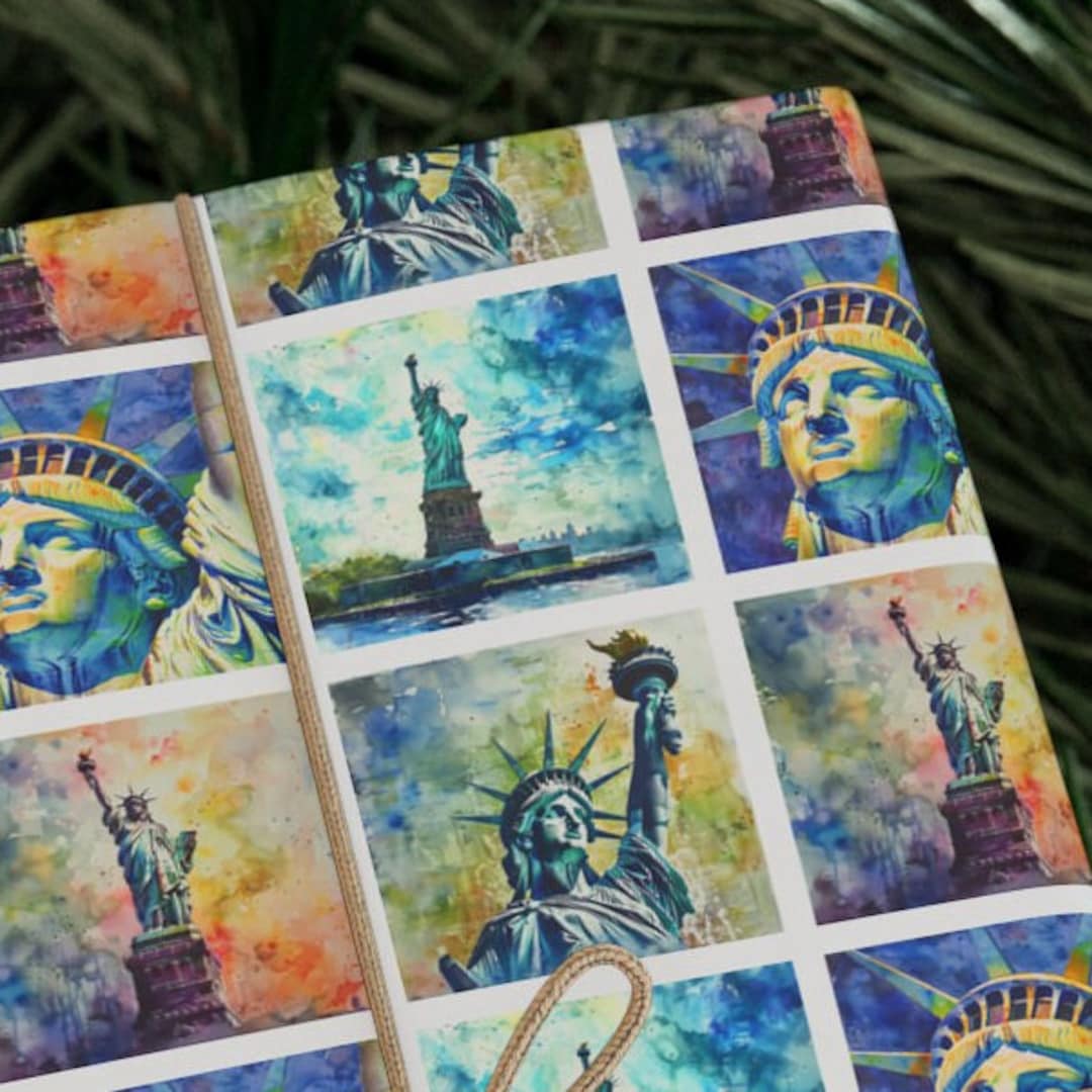 Statue of Liberty Wrapping Paper Celebrate Freedom With Iconic ...