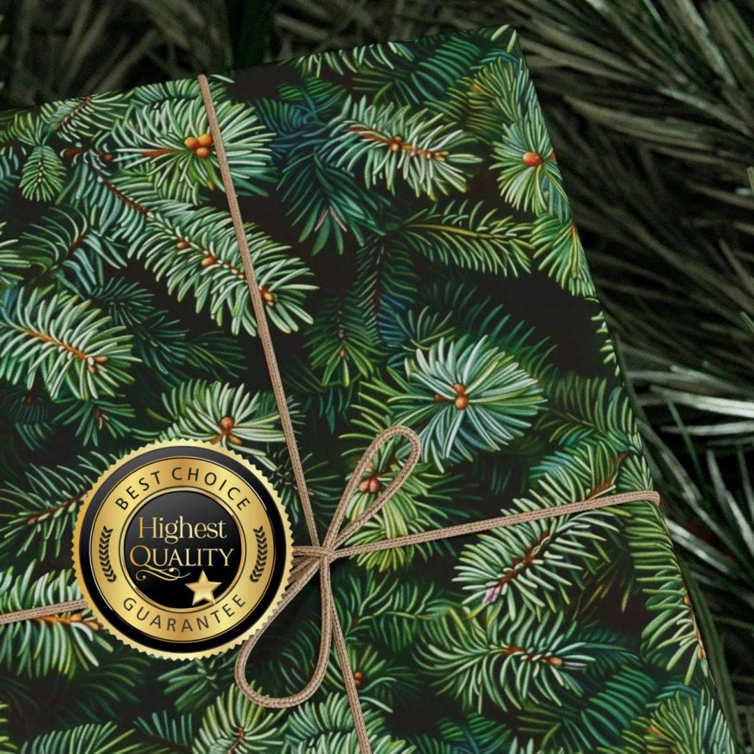 Colorado Spruce Wrapping Paper Christmas Tree Gift Wrap Festive Holiday ...