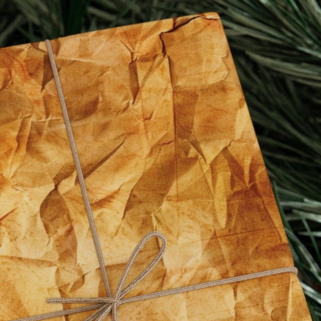 Themed Wrapping Paper Crumpled Paper Gift Wrap Faux Aged Distressed ...