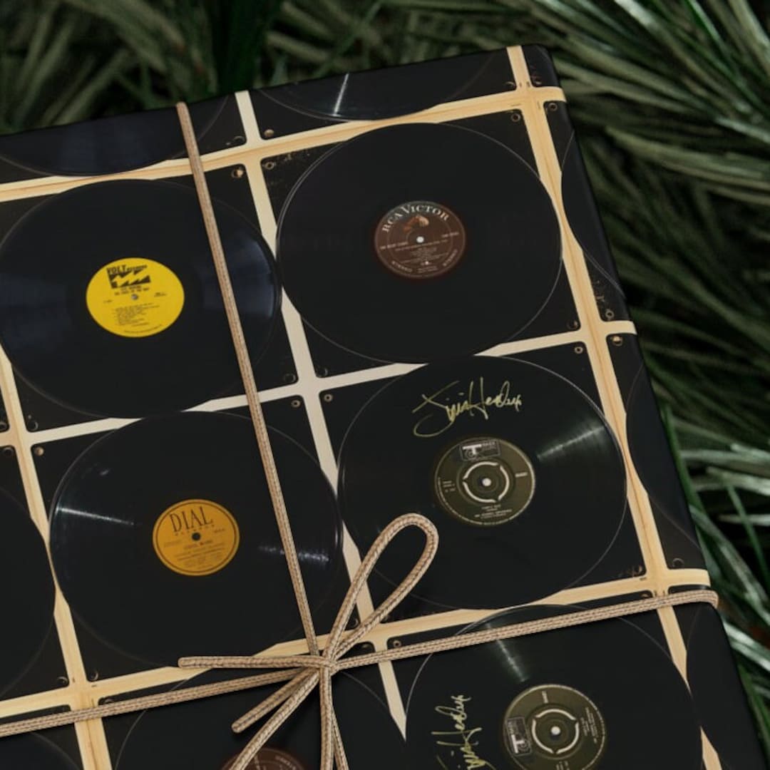Vinyl Record Wrapping Paper Vibrant Colors Music Lover Timeless Design ...
