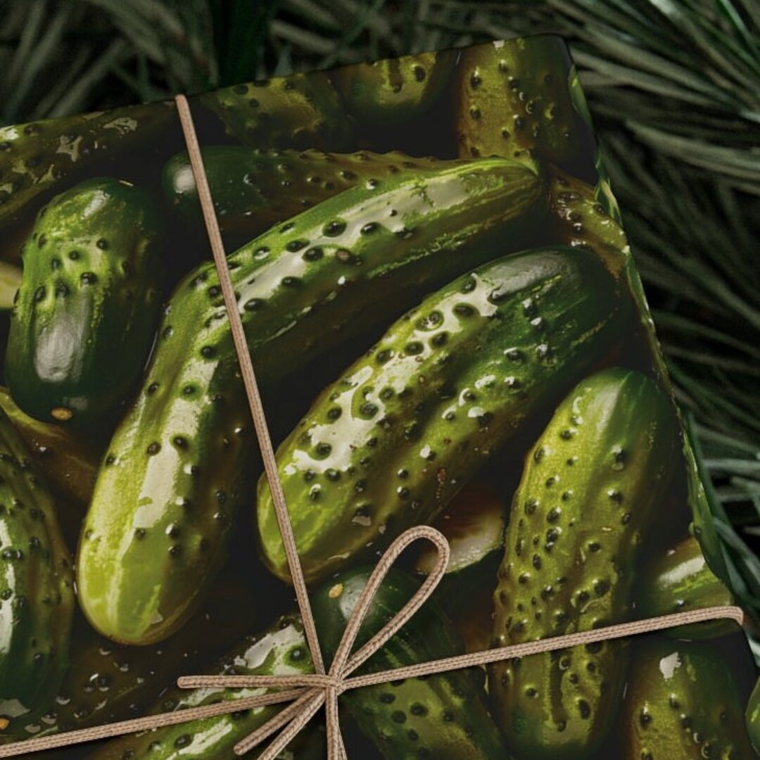 Pickle Gag Gift Wrapping Paper - Fun & Quirky Gift Wrap for Foodies and ...