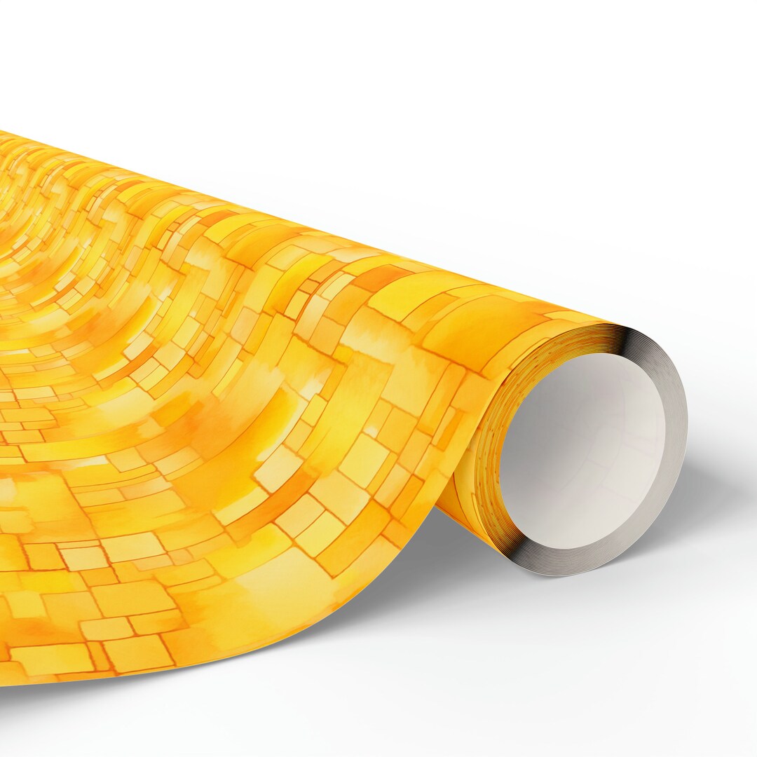 Goldenrod Watercolor Wrapping Paper Designer Wrapping Yellow and Orange ...