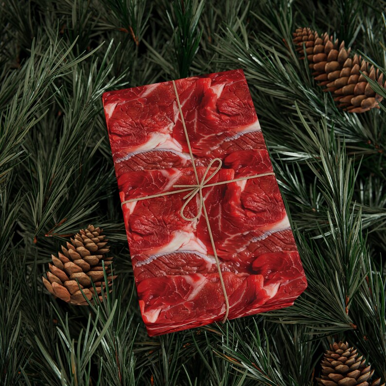 Raw Meat Wrapping Paper Novelty & Gag Gift Wrap Themed Gift Wrap for ...