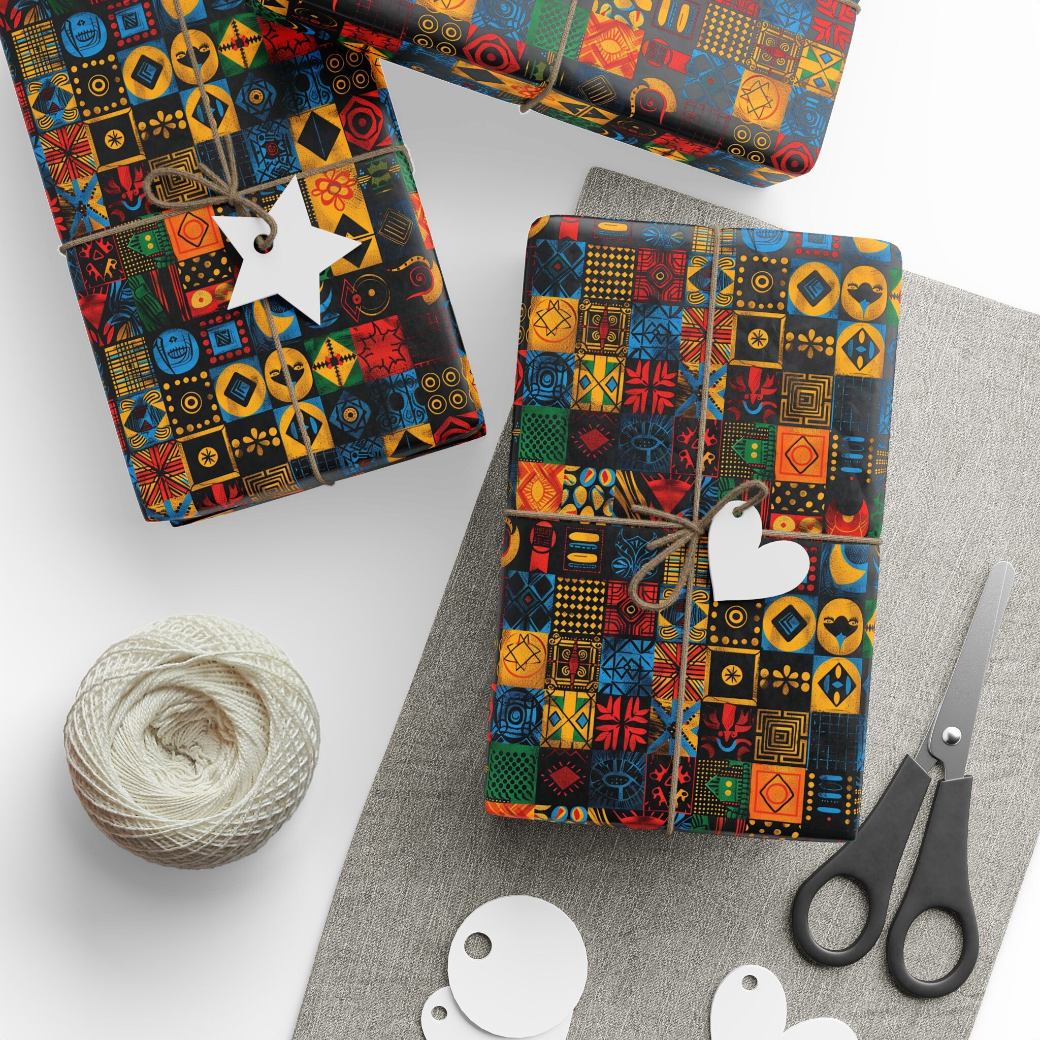 Traditional African Pattern Wrapping Paper Elegant and Creative ...