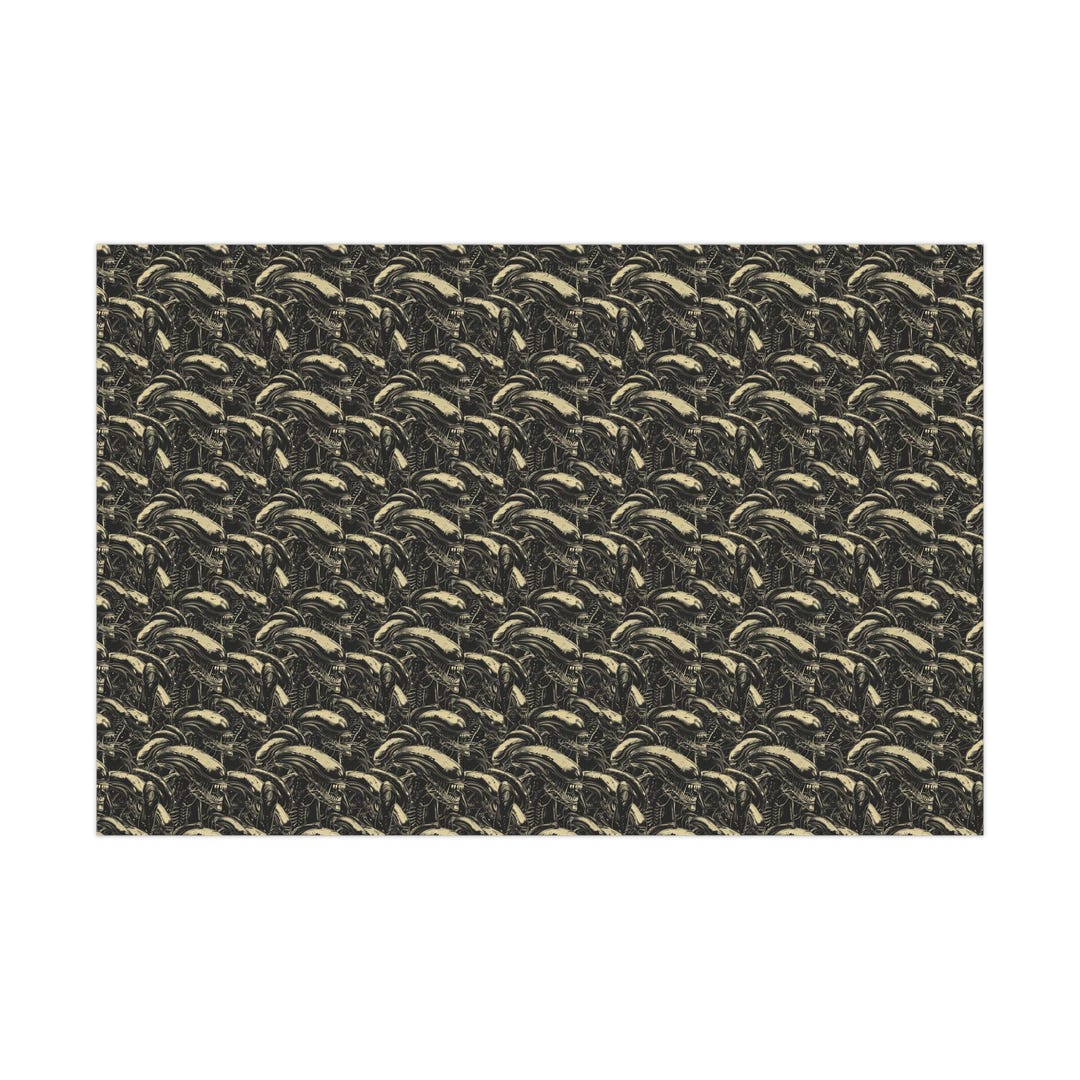 Wrapping Paper, Aliens Xenomorph Horror Pattern Alien Fans, Scary Movie ...