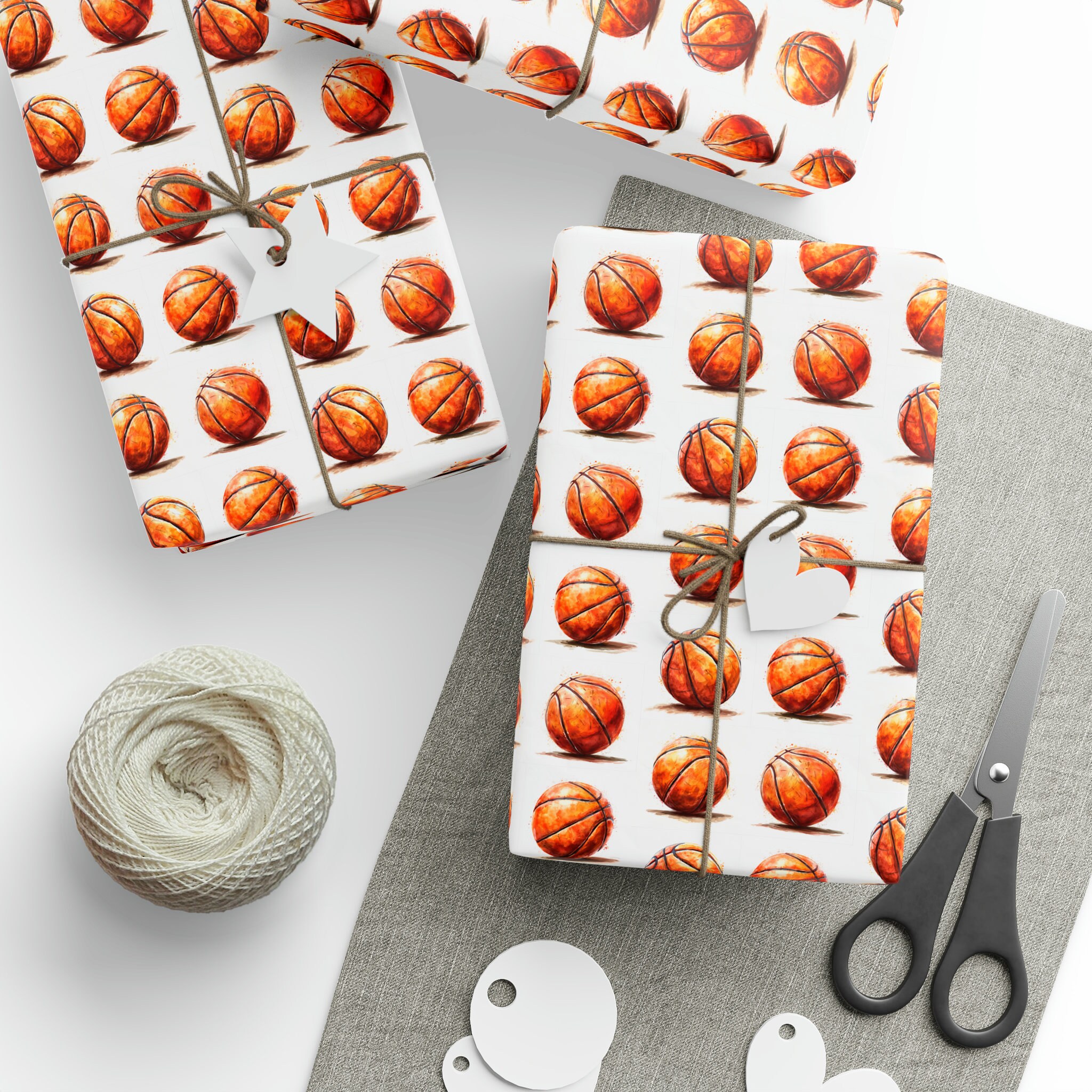 Sports Wrapping Paper Basketball Wrapping Paper Vibrant Sports-themed ...