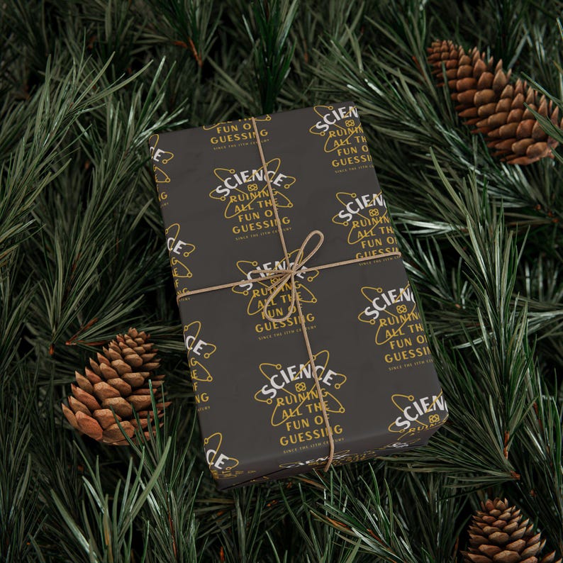 Science Wrapping Paper STEM Gift Wrap for Scientists and Geeks Birthday ...