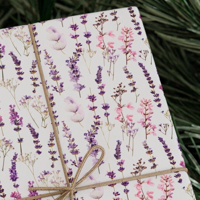 Lilacs Gift Wrapping Paper Lilac Gift Wrap Purple Flower Gift Wrap ...