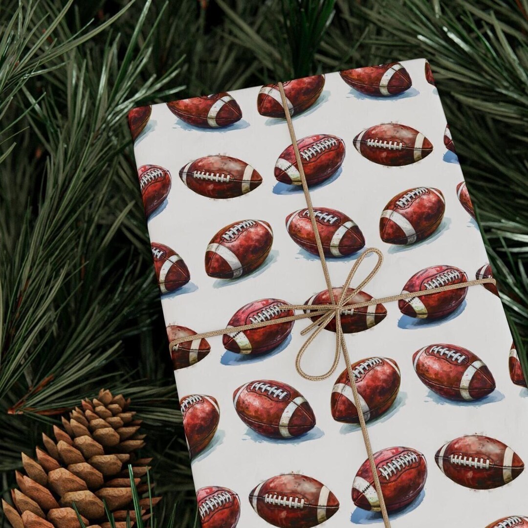 American Football Gift Wrapping Paper Sports Gift Wrap Superbowl ...