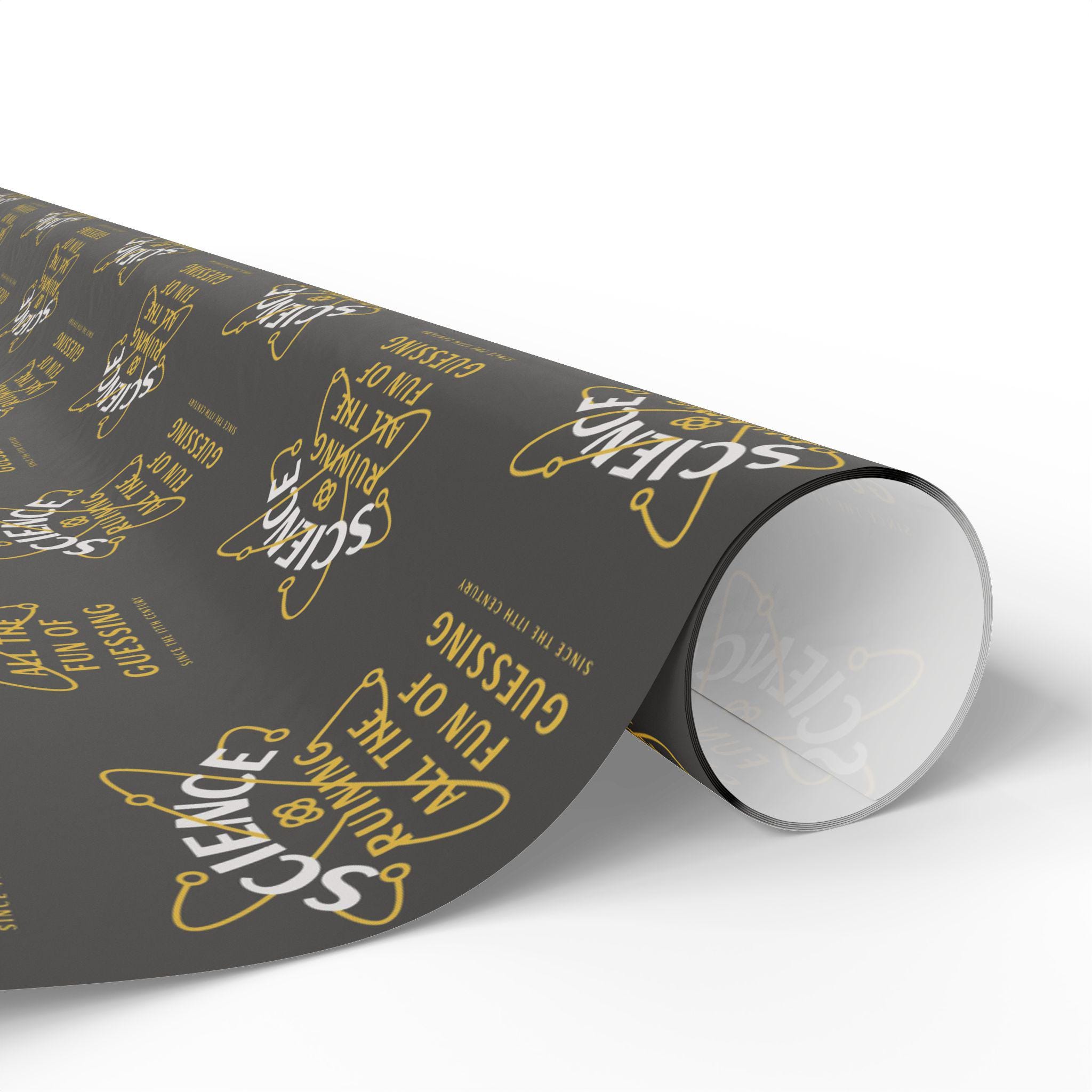 Science Wrapping Paper STEM Gift Wrap for Scientists and Geeks Birthday ...
