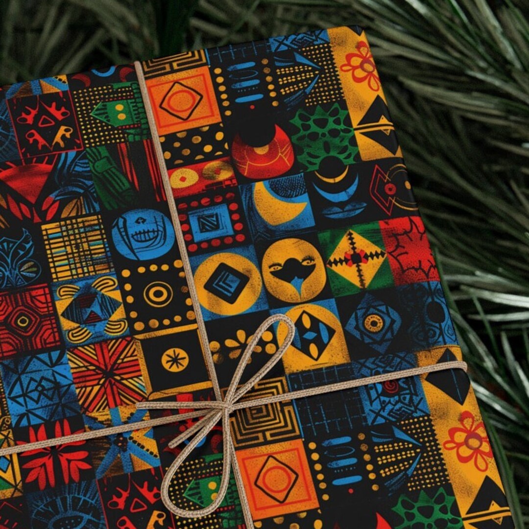 Traditional African Pattern Wrapping Paper Elegant and Creative ...