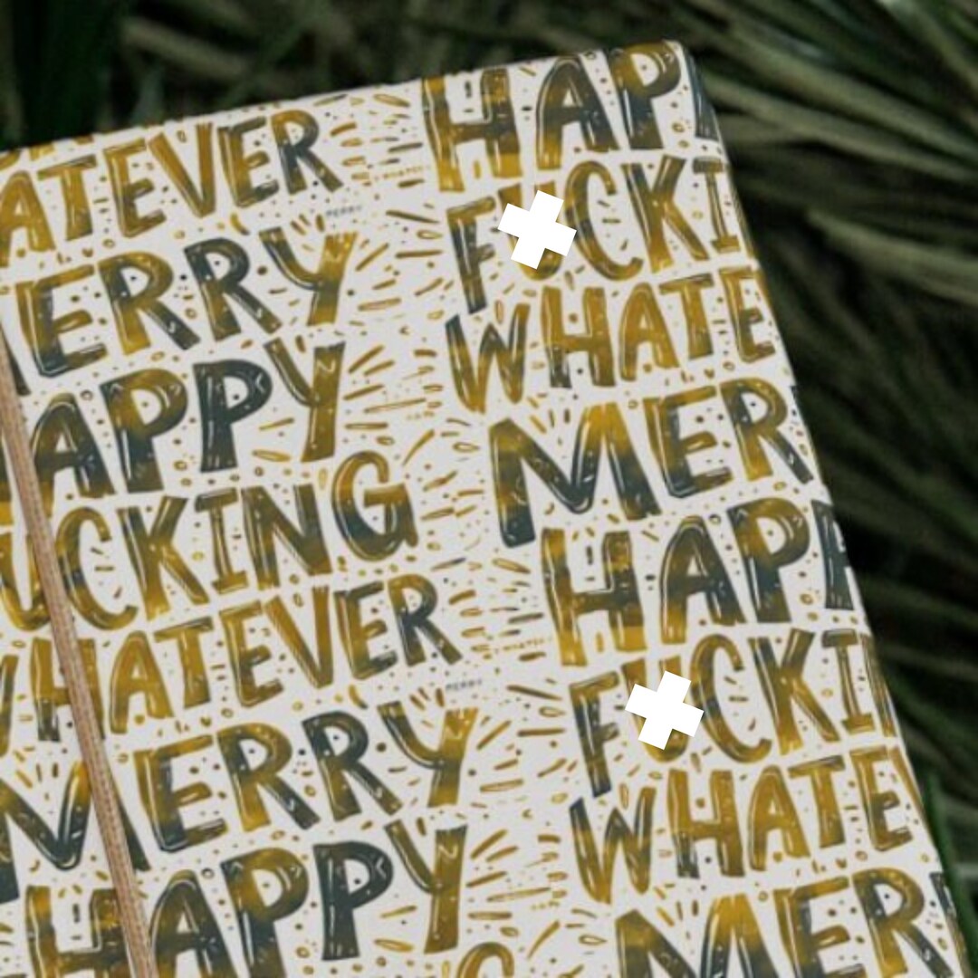Mature Funny Words Wrapping Paper Novelty & Gag Gift Wrap Perfect for ...