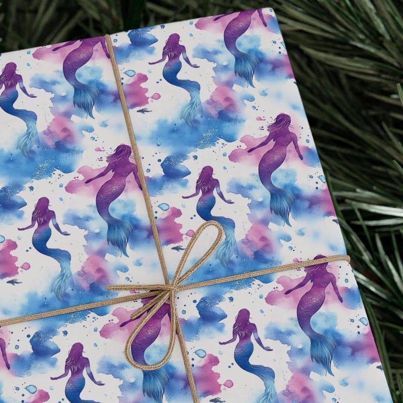 Mermaid Wrapping Paper - Etsy