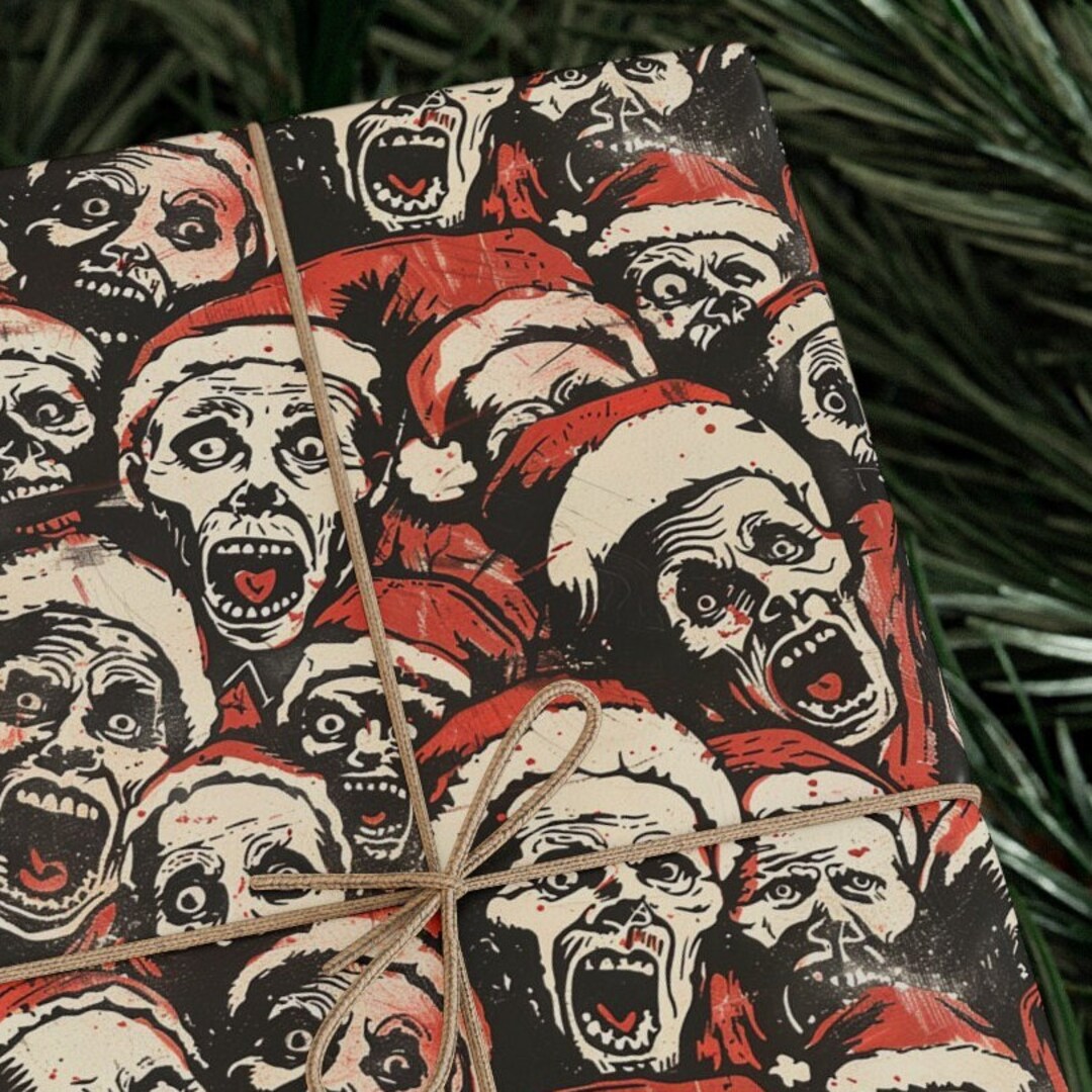 Wrapping Paper Zombie Christmas Horror Wrapping Night of the Living ...