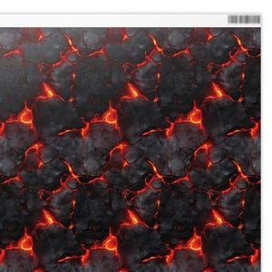 Wrapping Paper, Volcanic Rock Design Magma Gift Wrap for Geologists ...