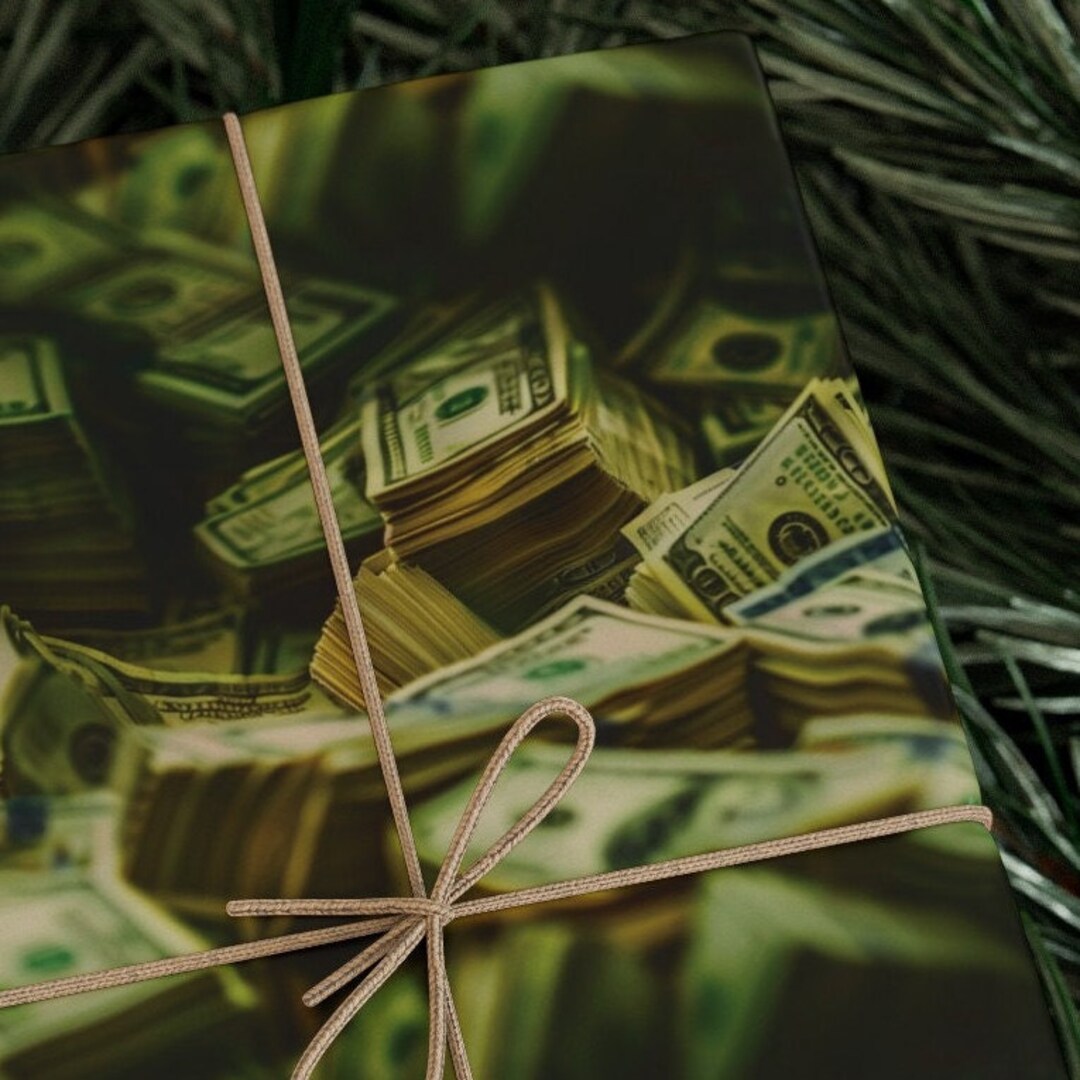 Money Gift Wrapping Paper 100 Bills Gift Wrap for Birthday, Christmas ...