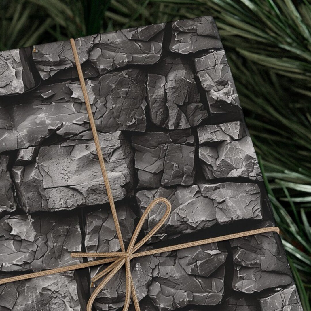 Gray Stone Wrapping Paper - Geologist Gift Wrap - Landscaper Hardscaper ...