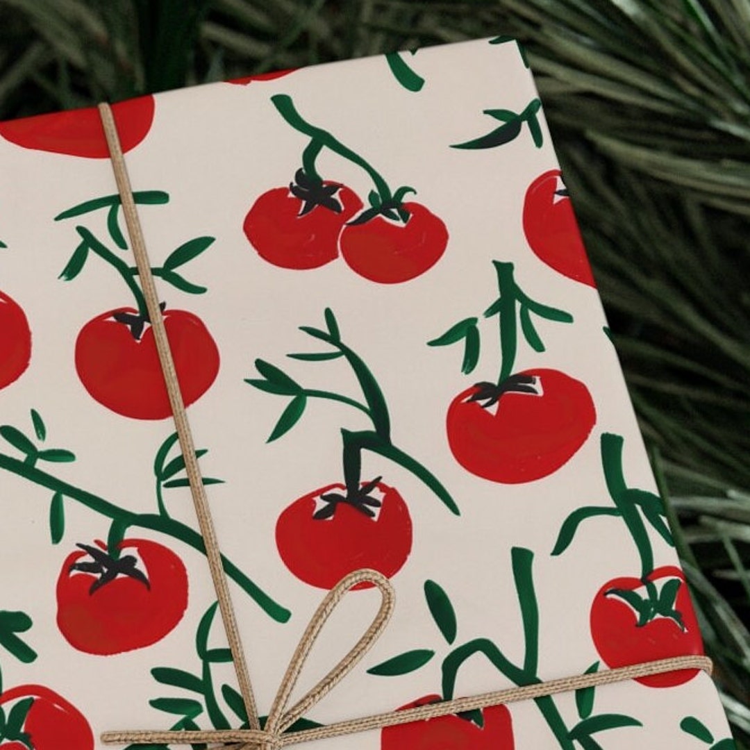 Tomato Wrapping Paper Vegetable Wrapping Paper Themed Wrapping Paper ...