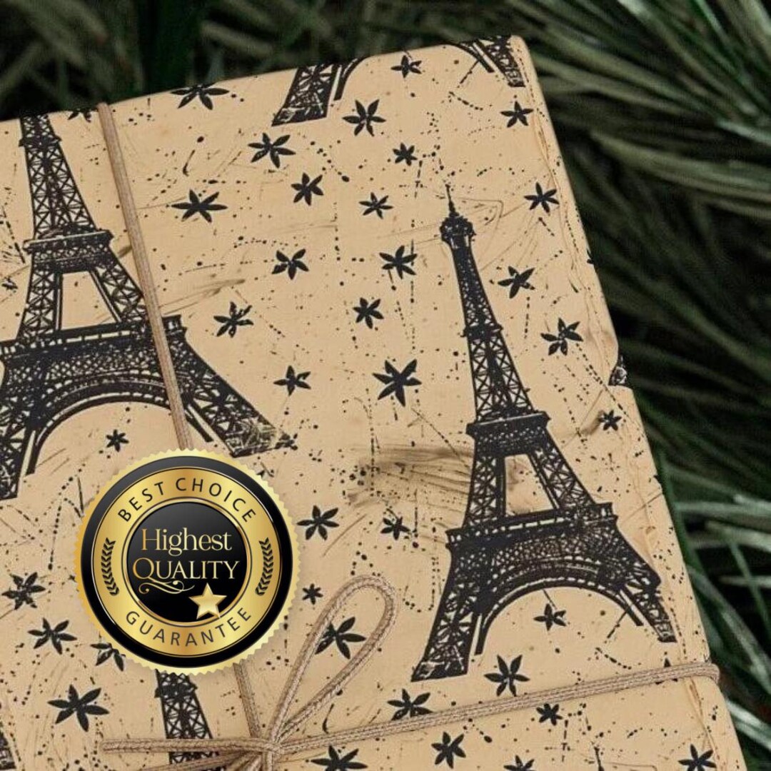 Vintage Eiffel Tower Wrapping Paper Antiqued Paris Gift Wrap Elegant ...