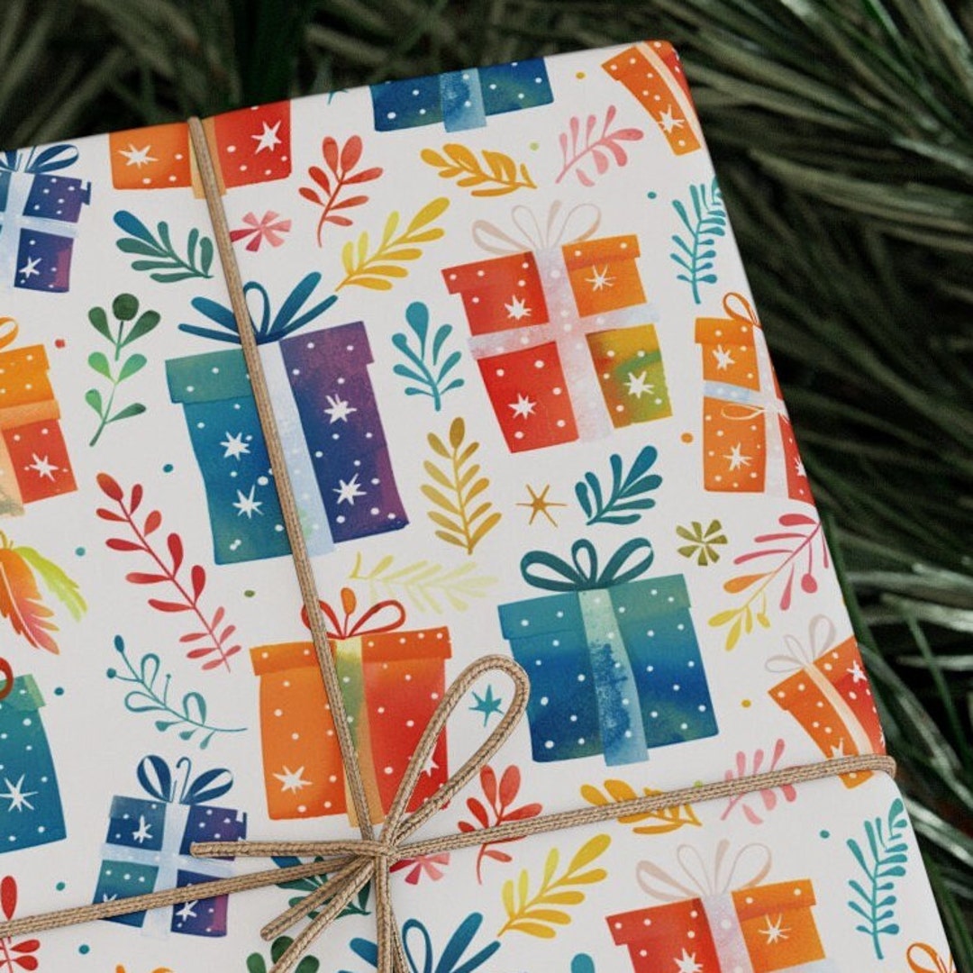 Holi Wrapping Paper - Colorful Birthday Wrapping Paper - Birthday Gift ...