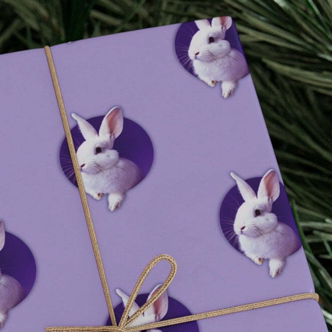 Bunny Gift Wrapping Paper Rabbit Gift Wrap Carrot Gift Wrap Paper Gift ...
