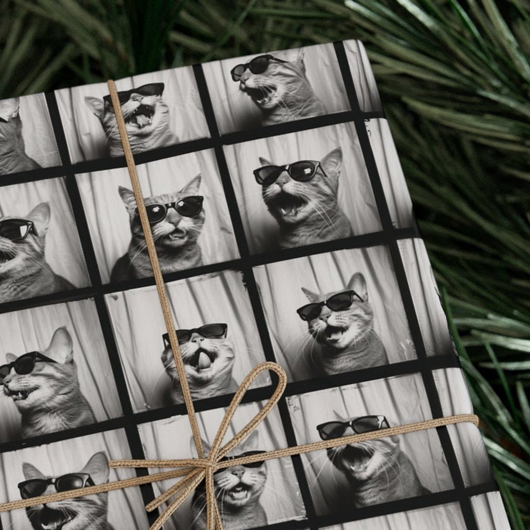 Cats in Sunglasses Wrapping Paper Cat Gift Wrap Pet Gift Wrap Perfect ...