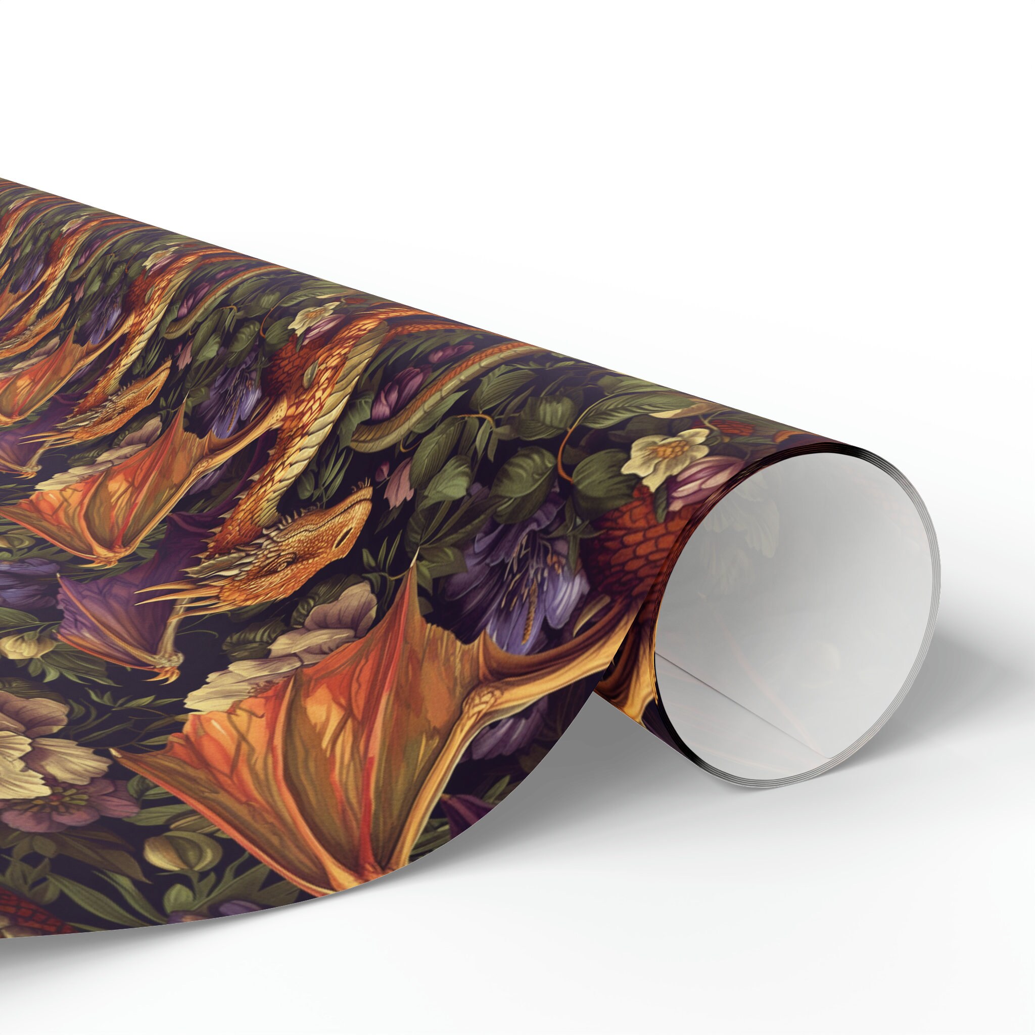 Mythical Dragon Gift Wrapping Paper Dragon & Fantasy Wrapping Paper ...
