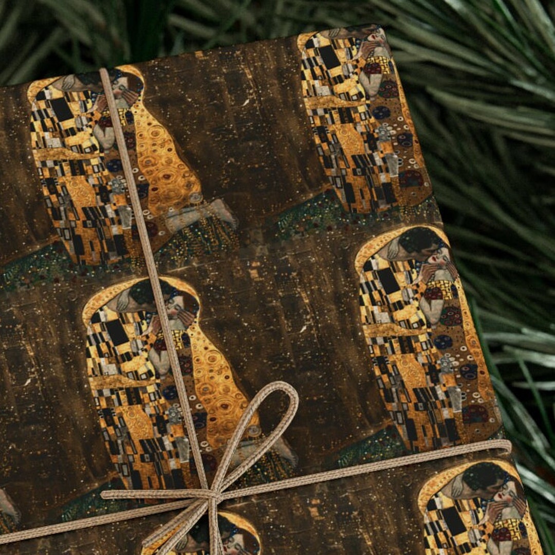 Klimt Kiss Wrapping Paper Famous Painting Gift Wrap for Art Lovers ...
