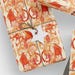JINGLE BELLS Wrapping Paper Red Christmas Music Note Motiff Gift Wrap ...