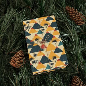 Pyramids Wrapping Paper - Themed Gift Wrap - Pyramid at Giza Design for ...