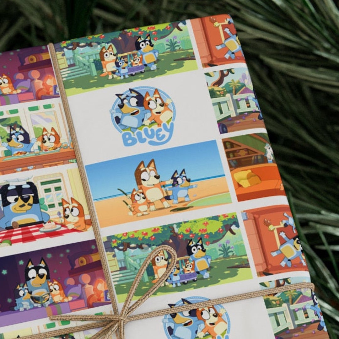 Bluey Gift Wrapping Paper Fun and Playful Bluey Gift Wrap for Kids ...