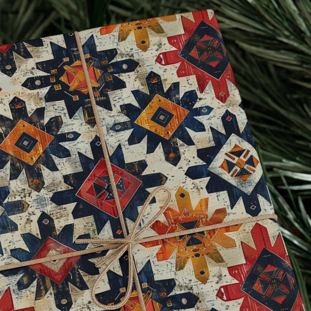 Aztec Indian Wrapping Paper | Indian Tribal Gift Wrap | Birthday ...