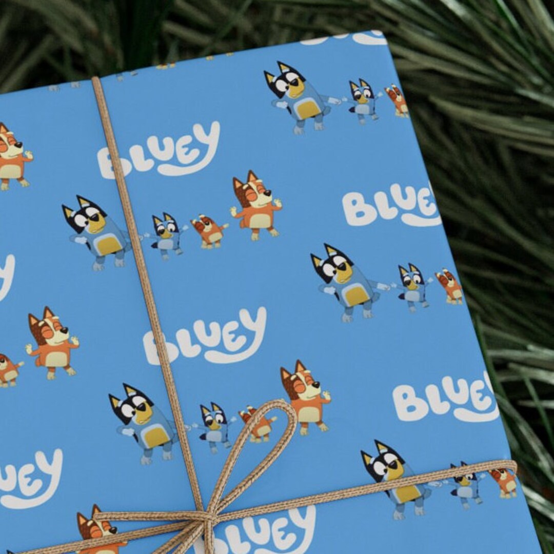 Bluey Gift Wrapping Paper Fun and Playful Bluey Gift Wrap for Kids ...