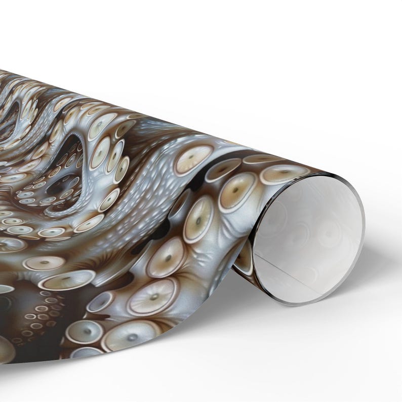 Tentacle Gift Wrapping Paper Octopus Gift Wrap With White Tenticle ...