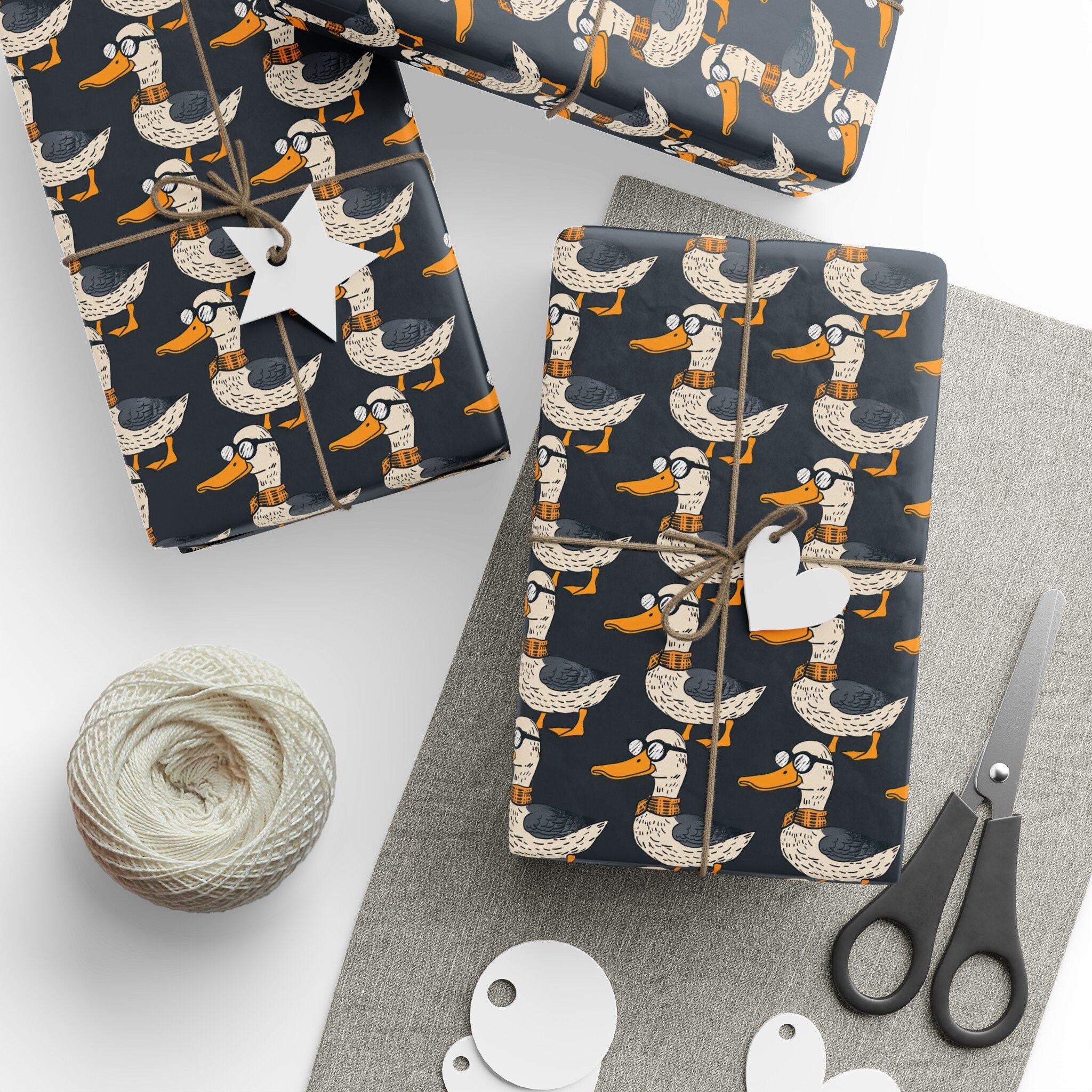 Hipster Duck Wrapping Paper Themed Gift Wrap Fun, Funny & Quirky Gift ...