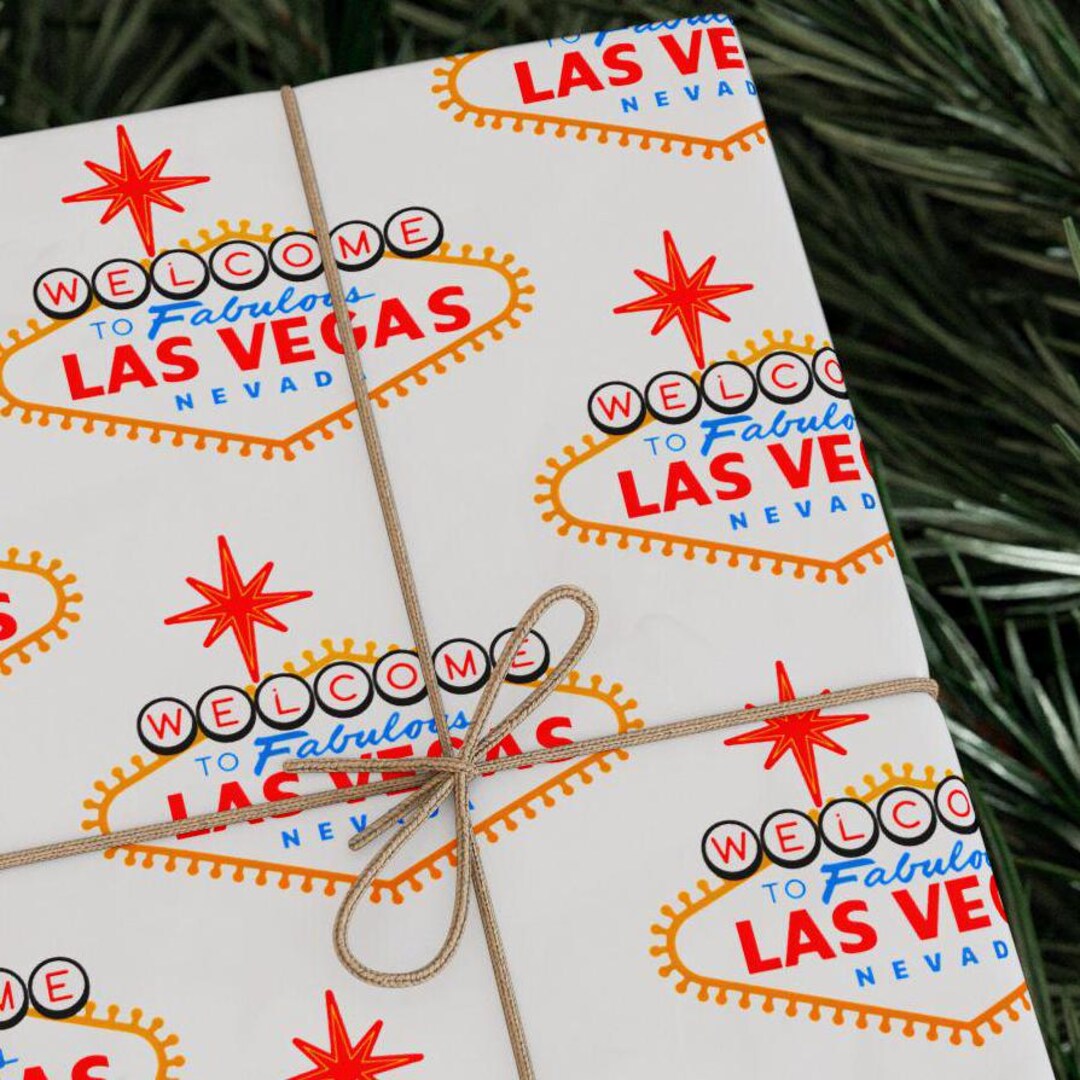 Las Vegas Wrapping Paper - Travel Themed Gift Wrap, Unique Destination ...