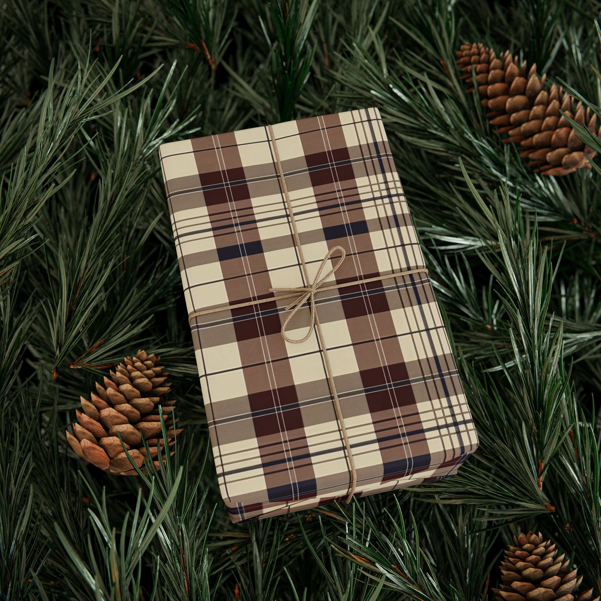 Masculine Plaid Gift Wrapping Paper Stylish Wrap for Him for All ...