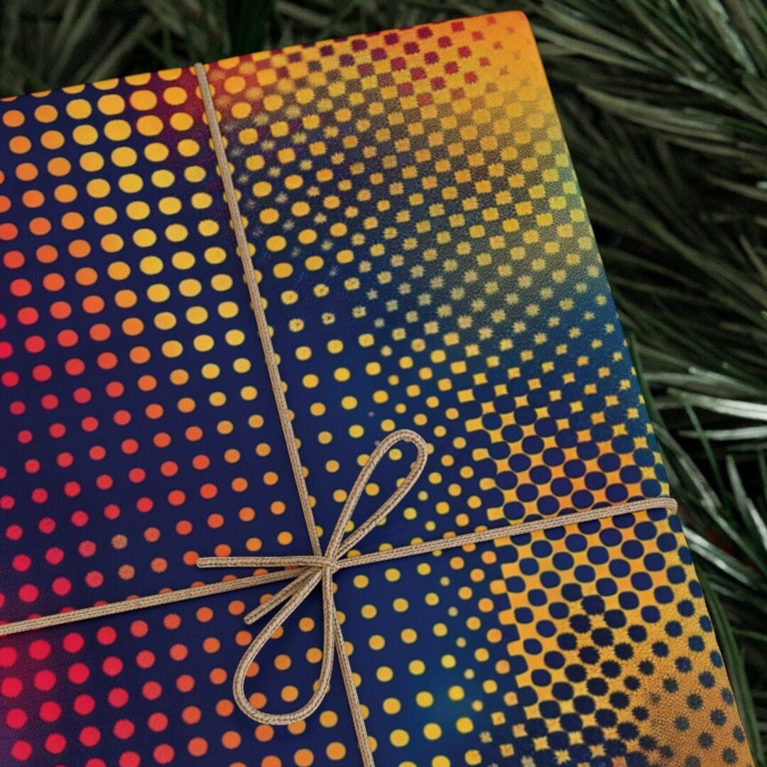 Halftone Pattern Gift Wrapping Paper - Designer Wrapping Paper ...