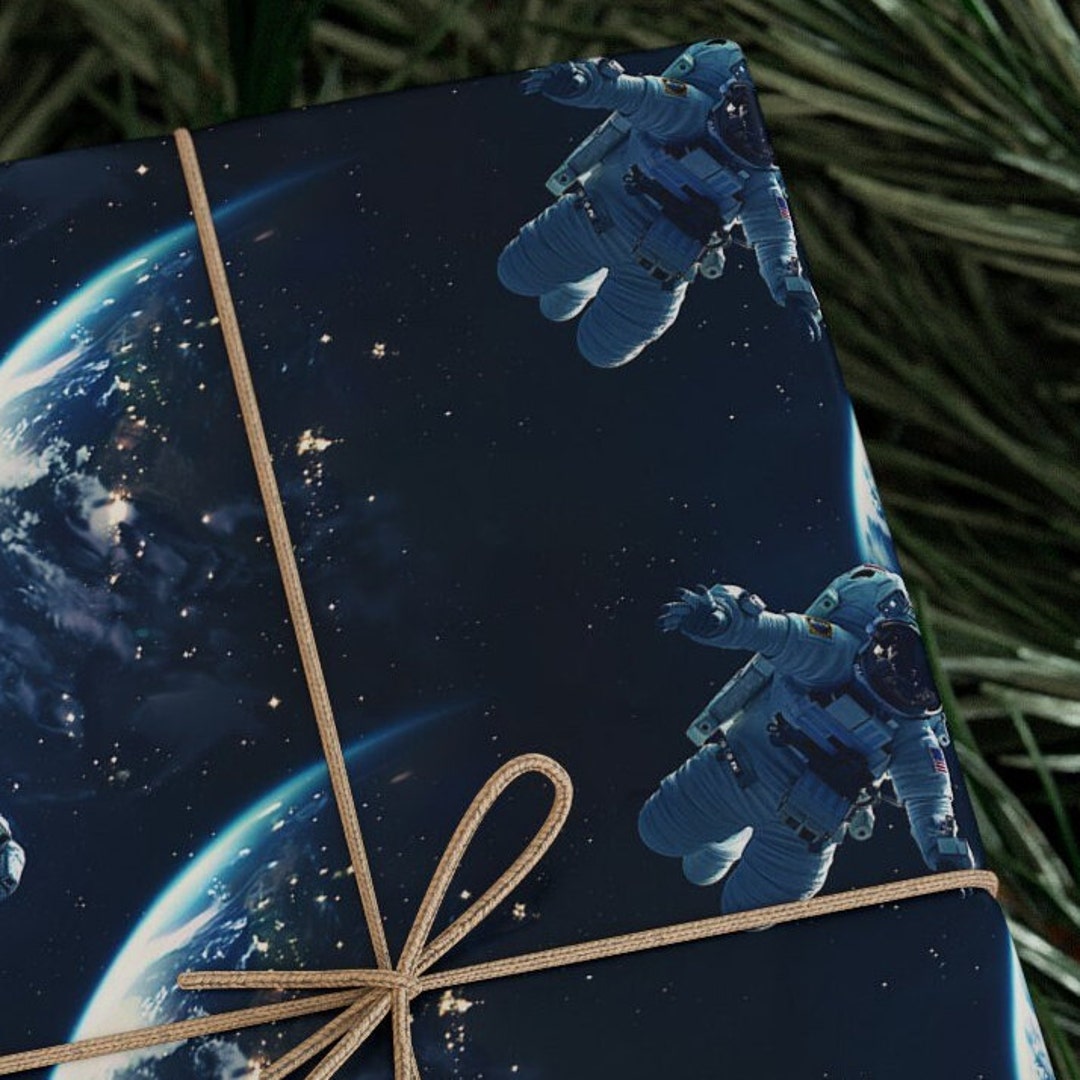 Astronaut in Space Wrapping Paper Perfect for Space Enthusiasts and ...
