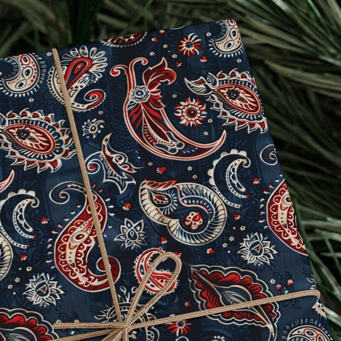Paisley Gift Wrapping Paper with a Modern Twist Designer Gift Wrap This ...